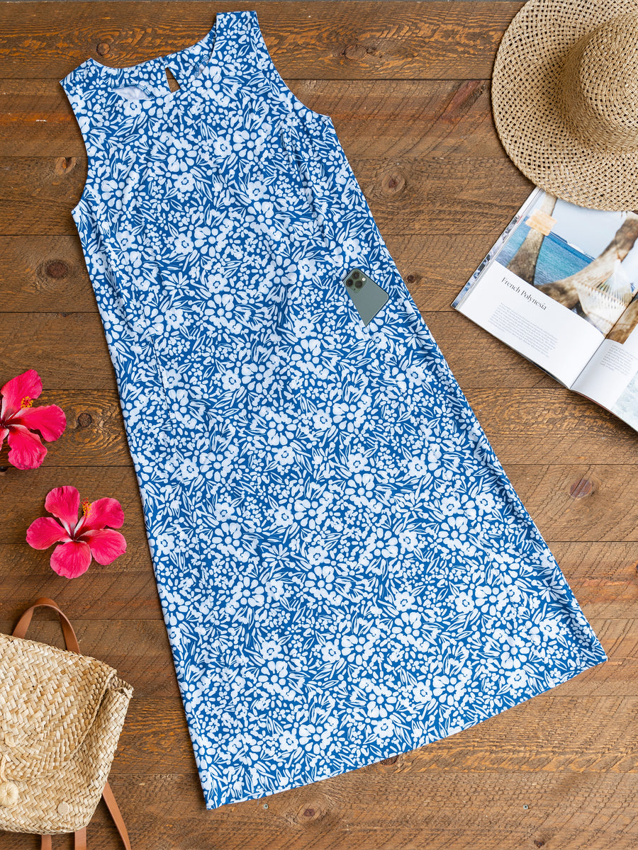 Dappled Ocean | Sun Dress Long – RipSkirt Hawaii